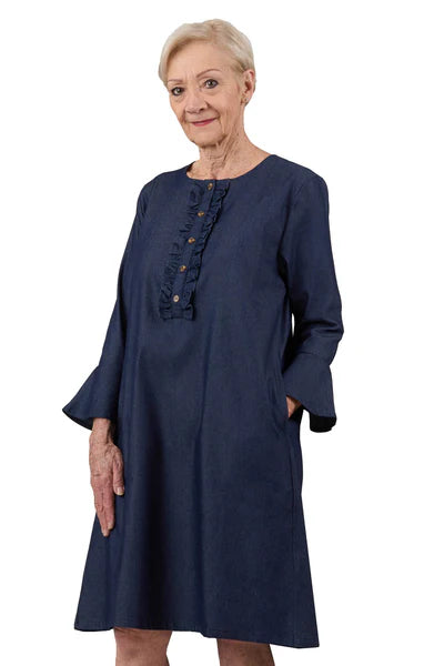 Adaptive Dress - Loulou | Denim – Sisu Adaptive Clothing